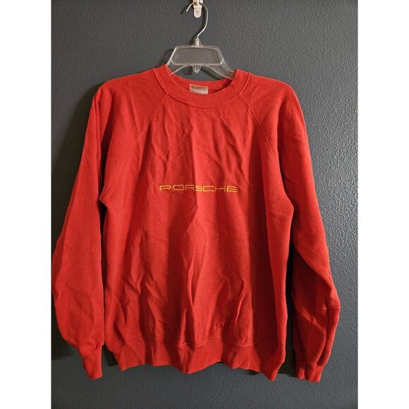 Porsche Design | Shirts | Vintage Red Porsche Crewneck Sweater Yellow ...
